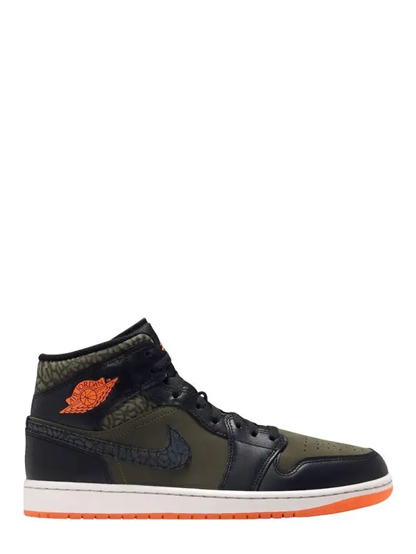 JORDAN 1 Mid Se 'cargo Khaki Total Orange - Black