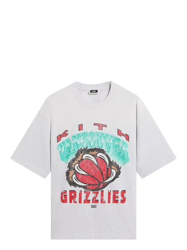 Kith For The Vancouver Grizzlies Vintage Jones Ii Tee 'light Heather - Grey