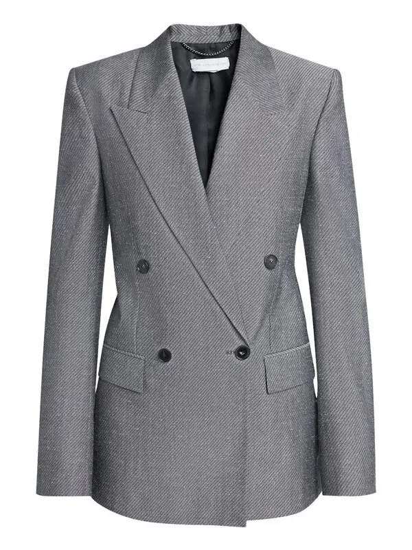 Stella McCartney Double-breasted Twill Blazer - Grey