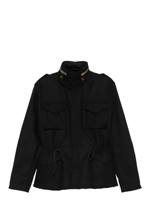 FRONT STREET 8 Wool Blend Field Jacket - Black