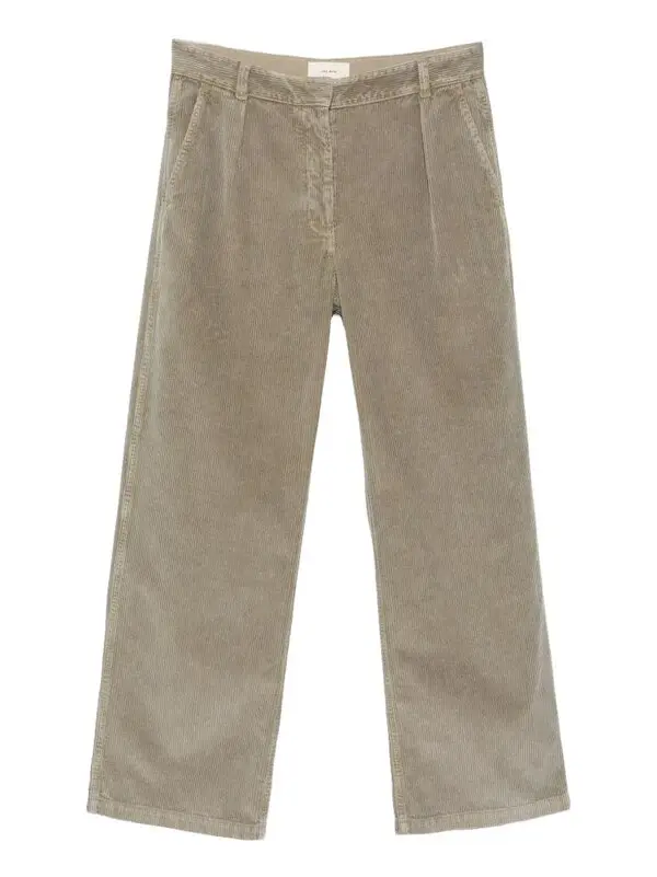 THE ROW Adler Velvet Trousers - Beige