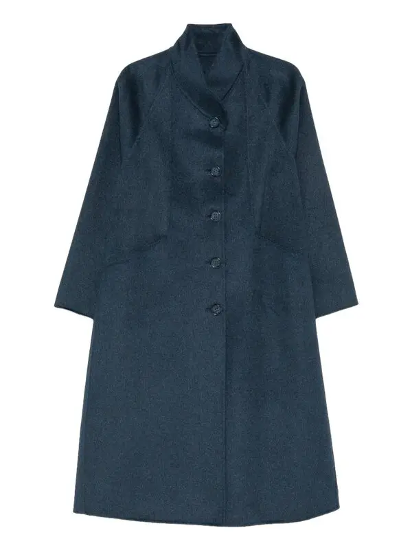 Emporio Armani Wool Blend Coat - Blue
