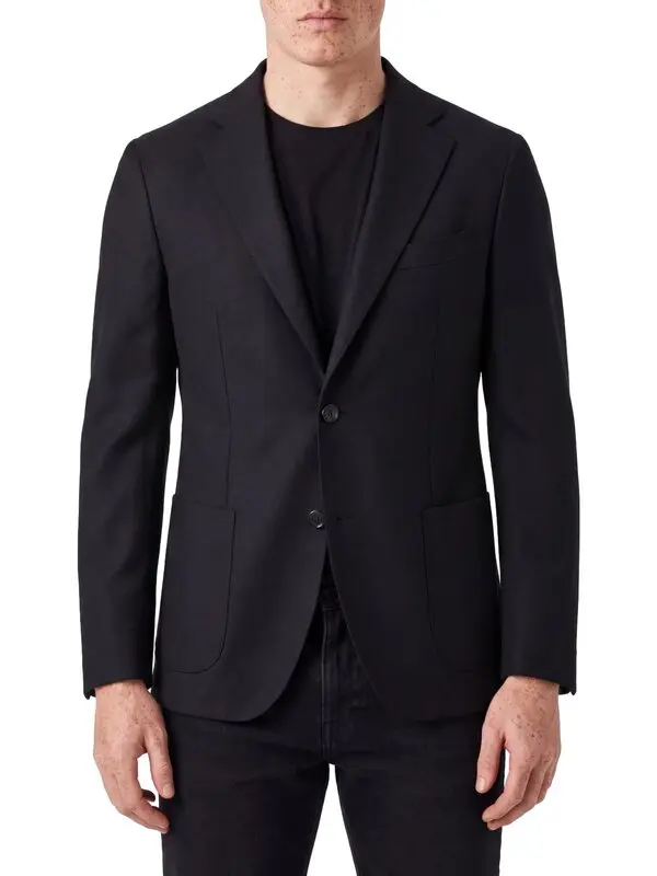 BRIGLIA 1949 Single-breasted Pure Wool Blazer With Lapel Collar - Blue