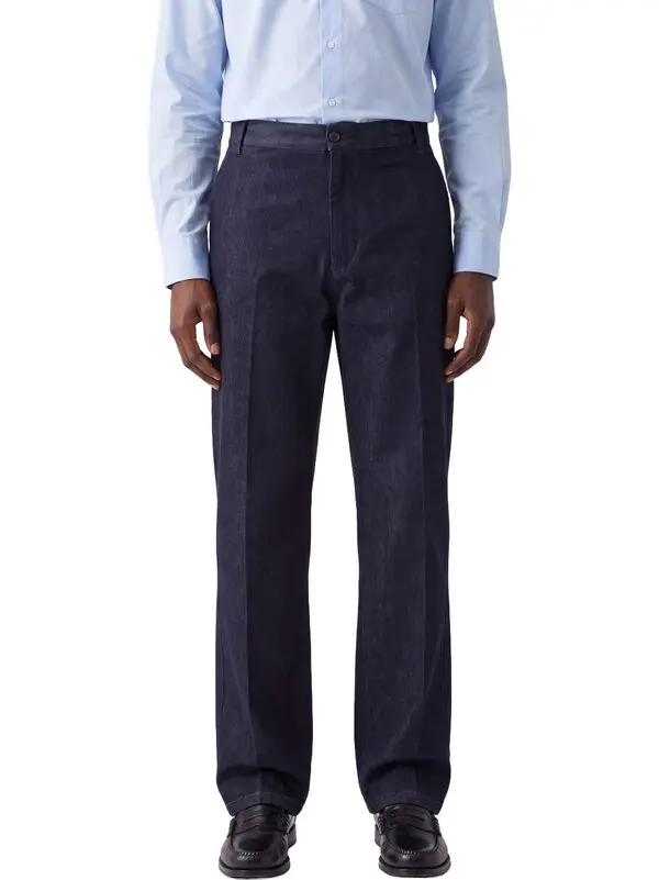 BRIGLIA 1949 Manhattan Straight-leg Cotton Chino Trousers - Blue