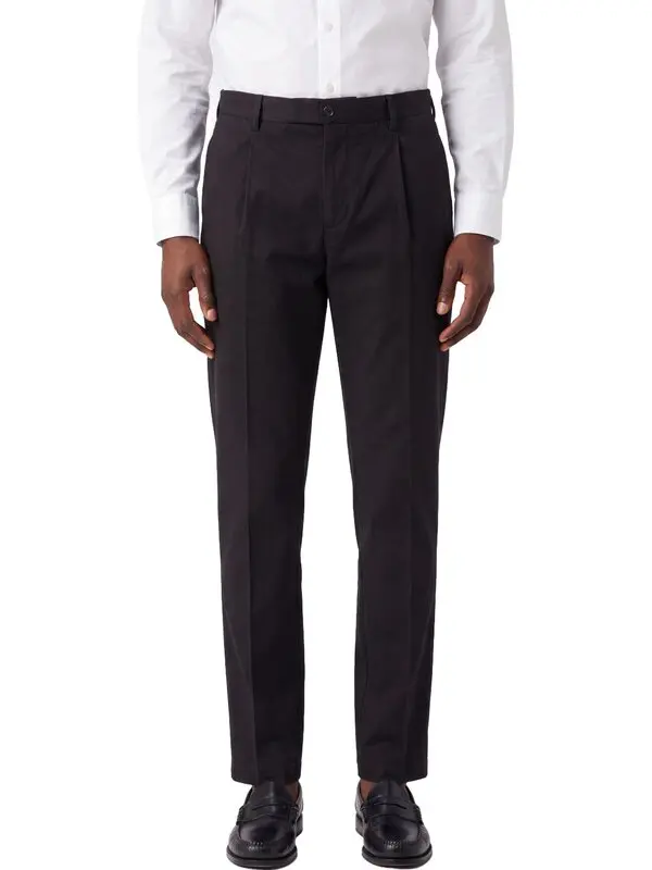 BRIGLIA 1949 Tiberio Slim Fit Cotton Blend Tailored Trousers - Grey