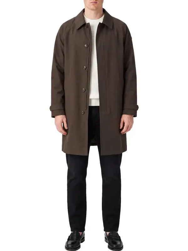 DUNO Knee-length Polyester Trench Coat With Belted Cuffs - Brown