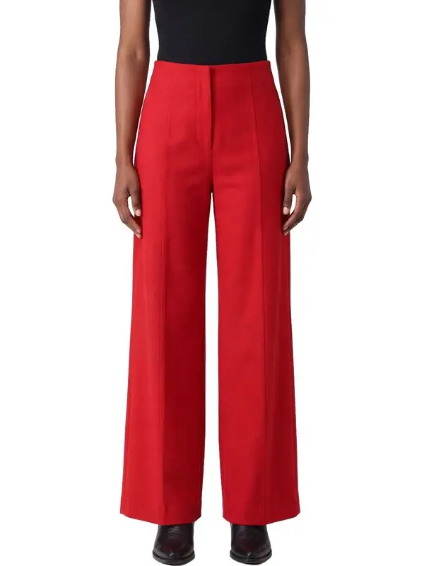 Liviana Conti Eric High-waisted Palazzo Trousers In Viscose Blend - Red