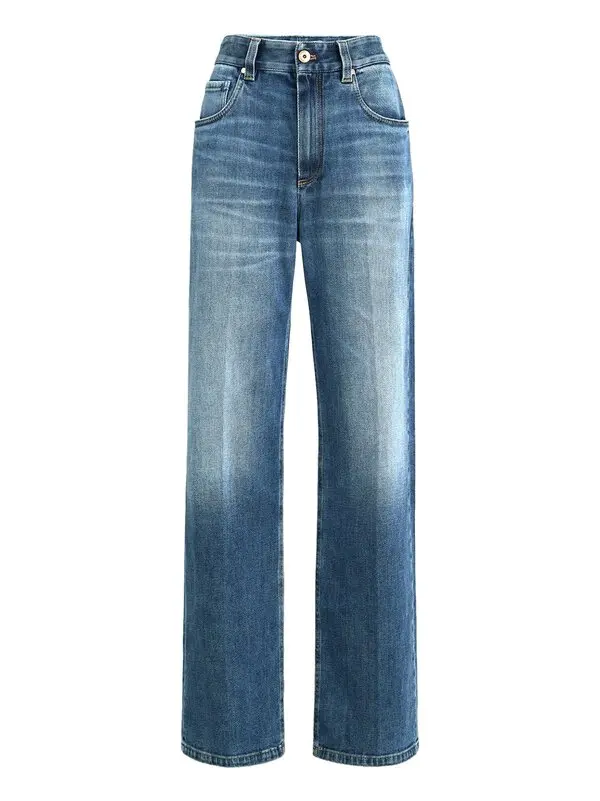 Brunello Cucinelli Contemporary Loose Straight Jeans - Blue