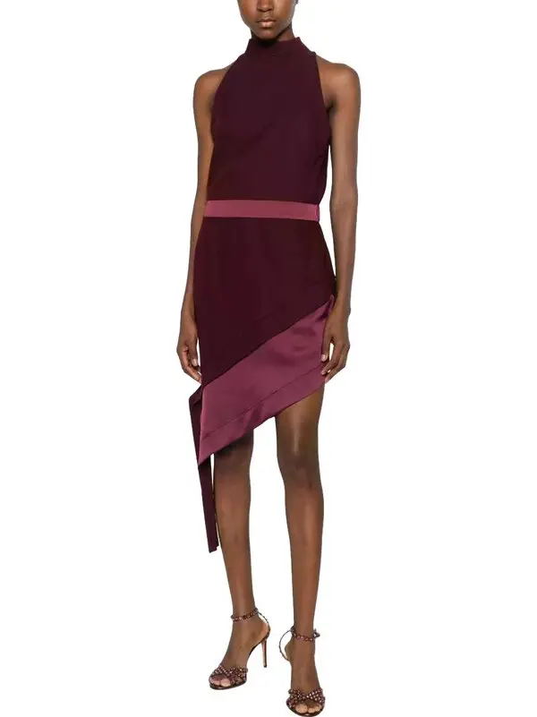 CARLA G. Crystal-embellished Bouclé-knit Dress - Red