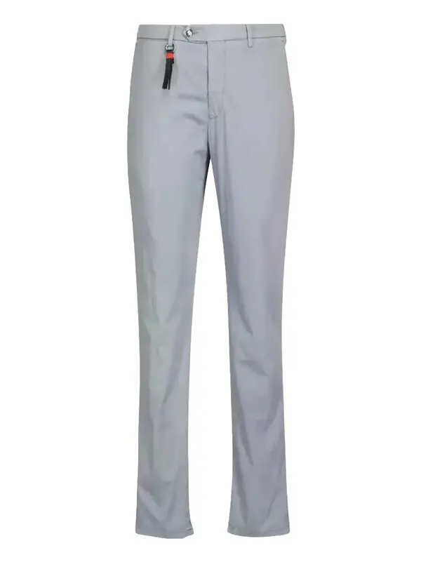 Marco Pescarolo Tassel-detail Slim-fit Trousers - Grey