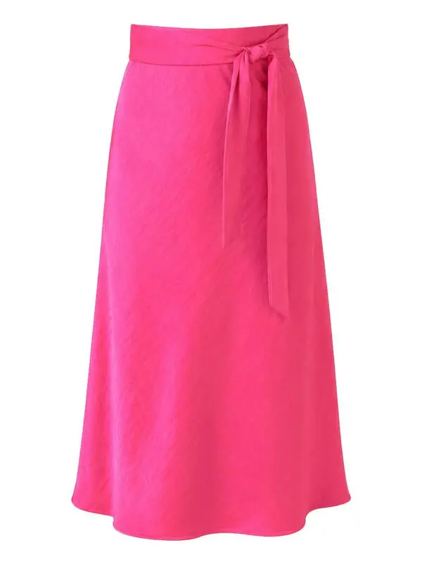 SACHA DRAKE Luxe Bias Midi Skirt - Pink