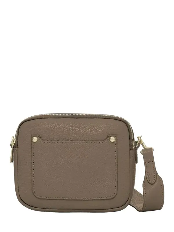 BETSY & FLOSS Neutrals Sienna Crossbody Bag Dark Taupe - Black/yellow