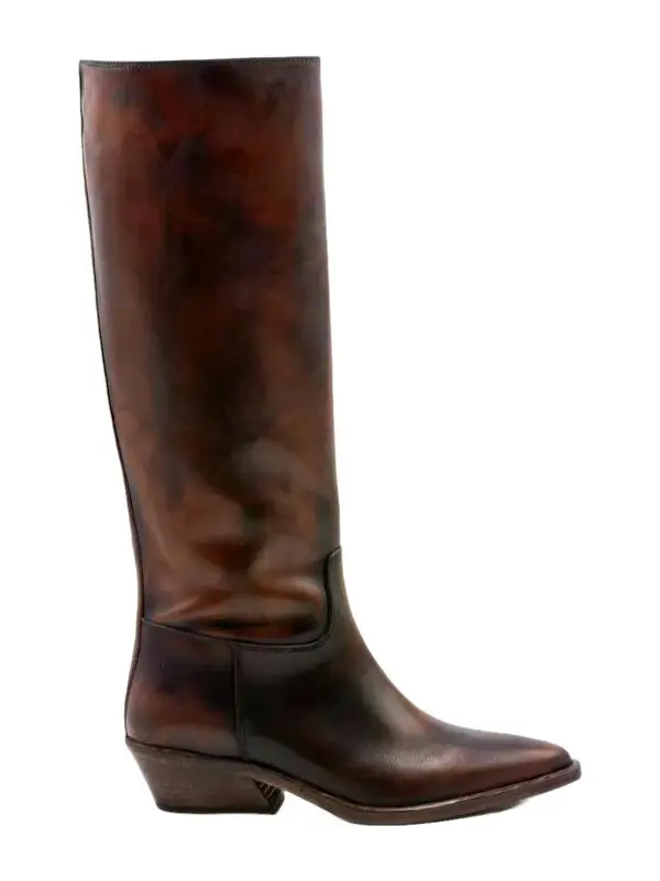 ARCHYVE Pointed-toe Knee-high Boots - Brown