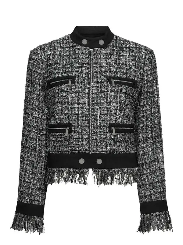 Karl Lagerfeld Fringed-edges Jacket - Black