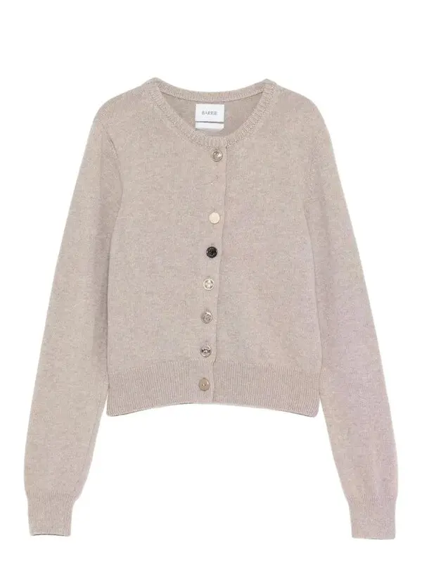 BARRIE Mismatched-buttons Cardigan - Neutrals