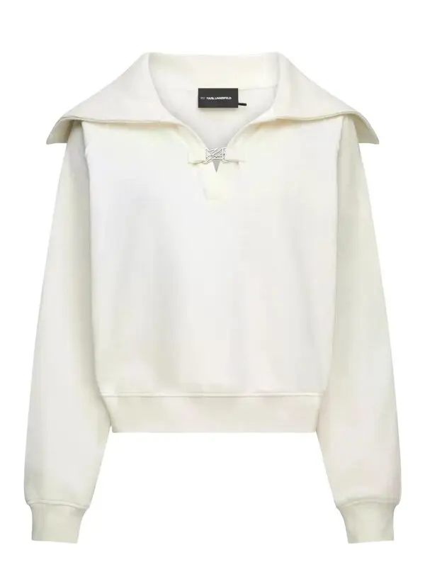 Karl Lagerfeld Wide-collar Sweater - Neutrals