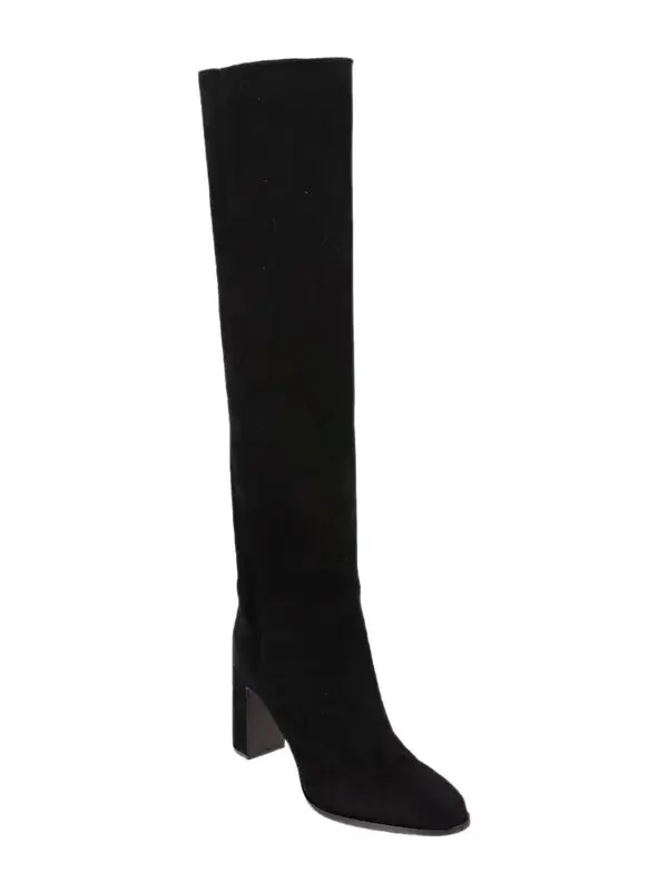 JIMMY CHOO Caly Over-the-knee 85 Suede Knee-high Boots - Black