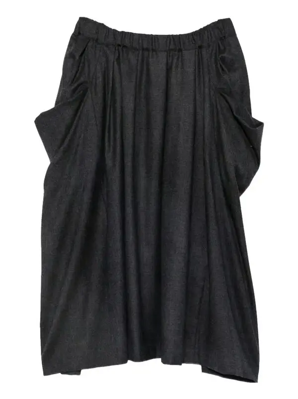 Comme Des Garçons Draped Midi Skirt - Grey