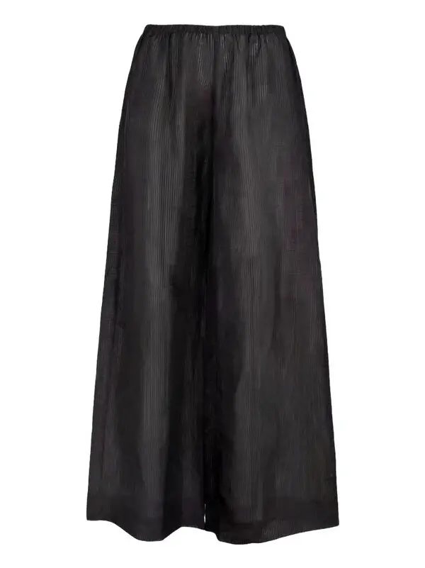 ST. AGNI Sheer-grid Palazzo Pants - Grey