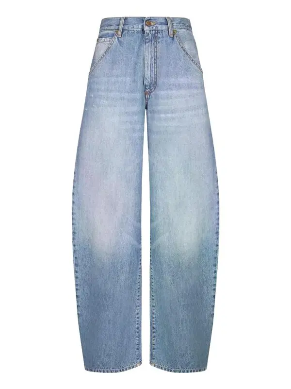 DARKPARK Faded Barrel-leg Jeans - Blue