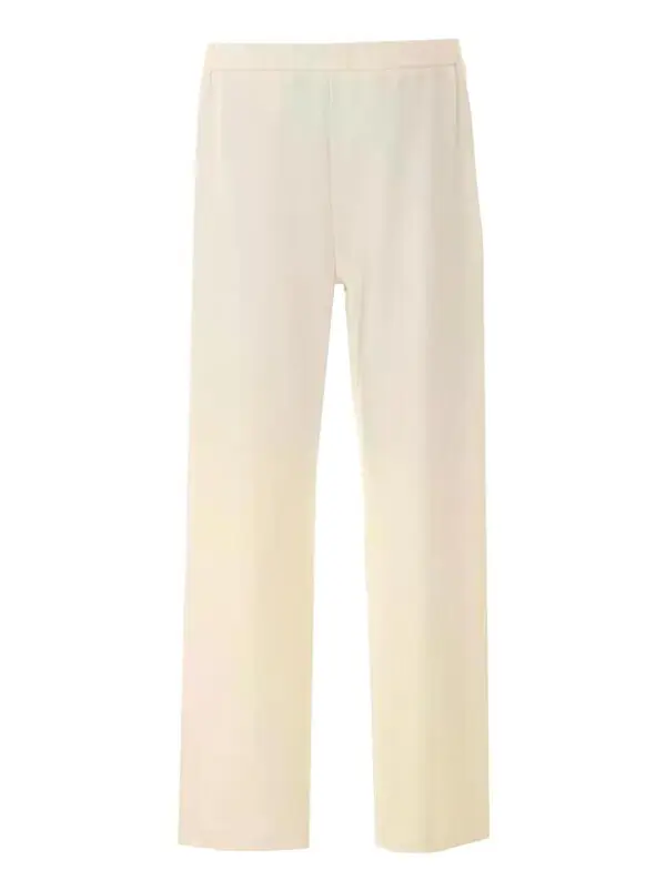 RUE DU BAC Elasticated Straight-leg Trousers - Neutrals
