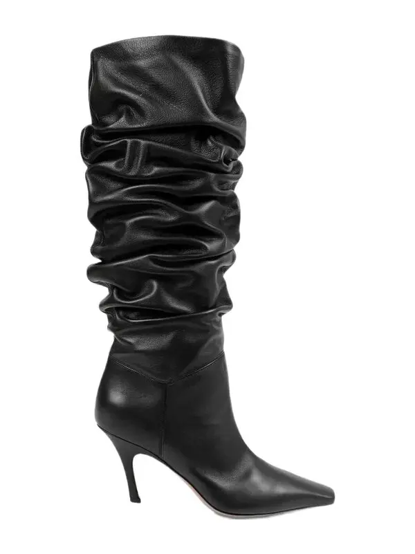 Amina Muaddi Jamie Slouch Bootie 80 Nappa - Black