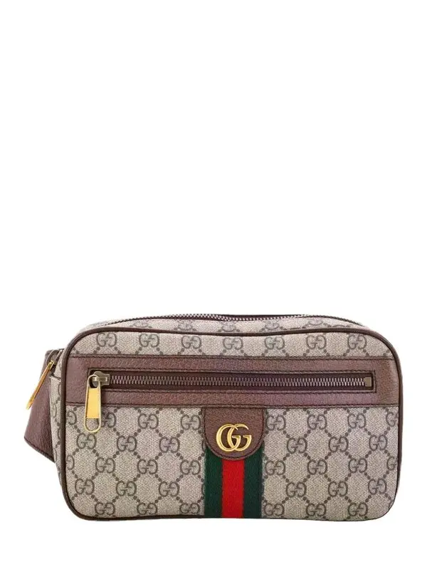 Gucci Ophidia Gg Coated Canvas Medium Belt Bag - Brown