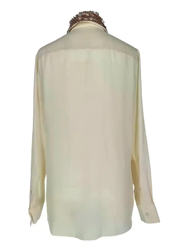 Altuzarra Sequined-collar Long-sleeve Blouse - Neutrals