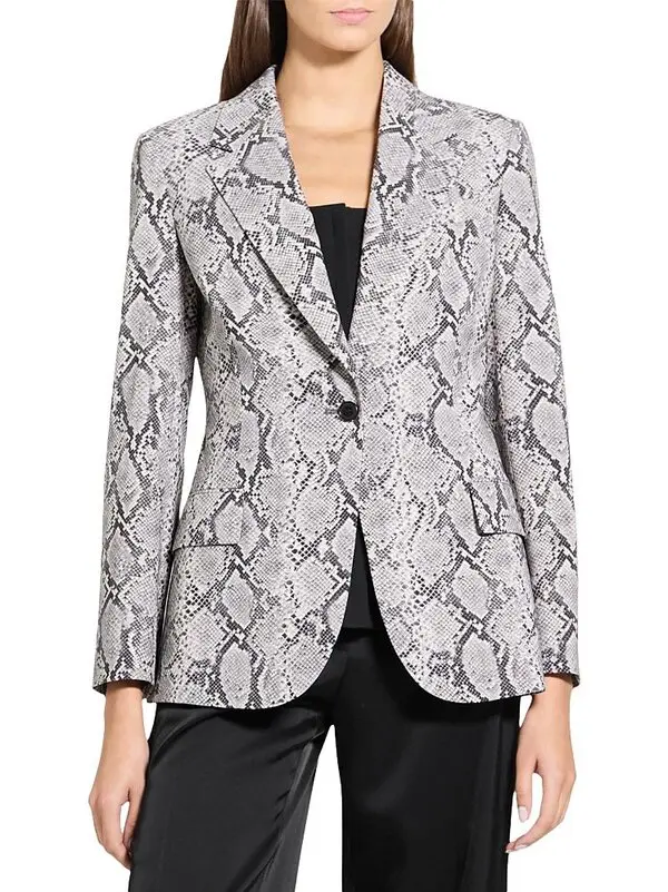 Theory Lynnia Wool Blend Blazer - Light Multi