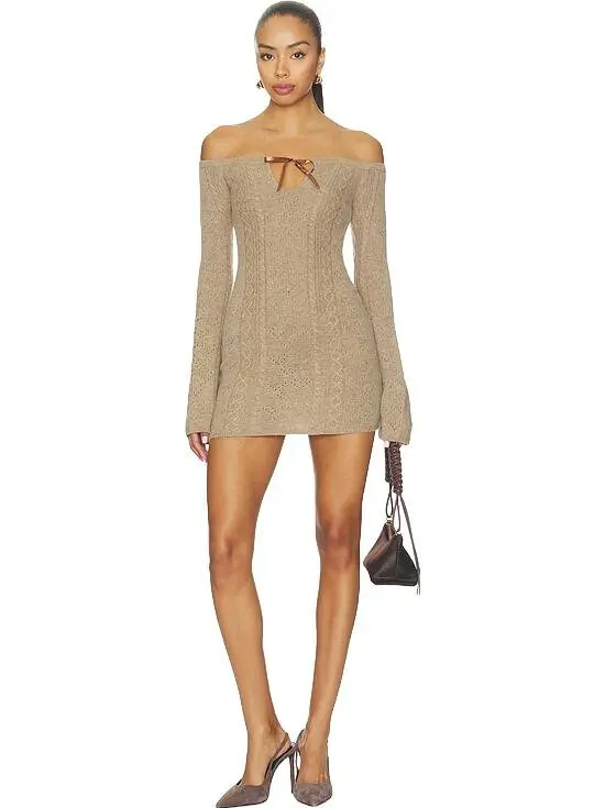 Majorelle Gerlinde Mini Dress In Brown - Camel