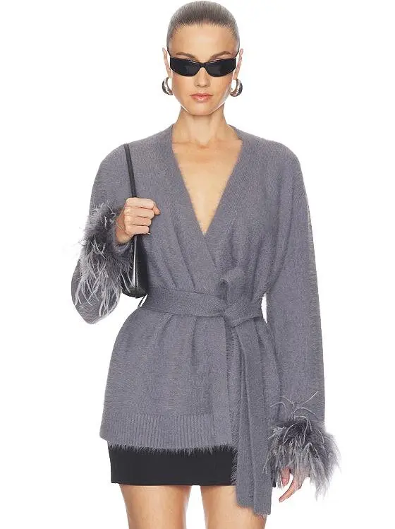 Majorelle Wilma Feather Cardigan - Grey