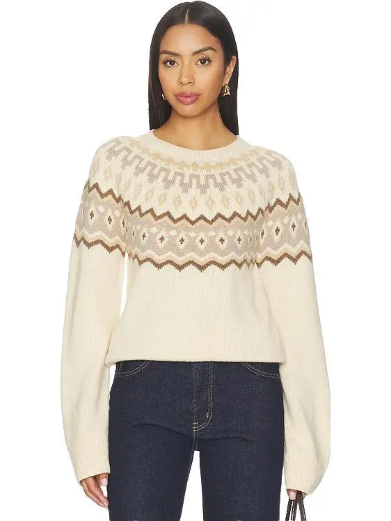 Tularosa Maralyn Fair Isle Sweater In Ivory - Ivory Multi