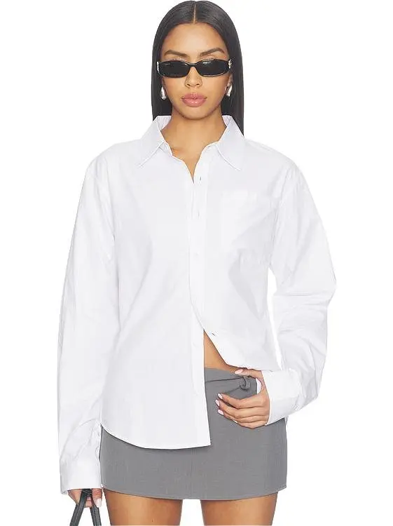 Lioness Hailey Button Up Shirt In White - Sugar