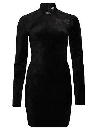 Versace Mini Dress Size Polyester, Elastane, Cotton - Black