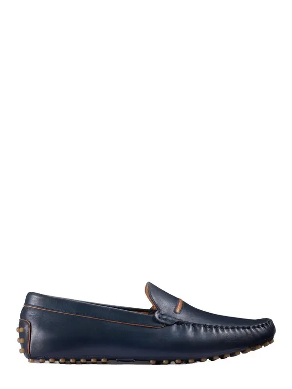 ARMOS Leather Driving Moccasin - Blue