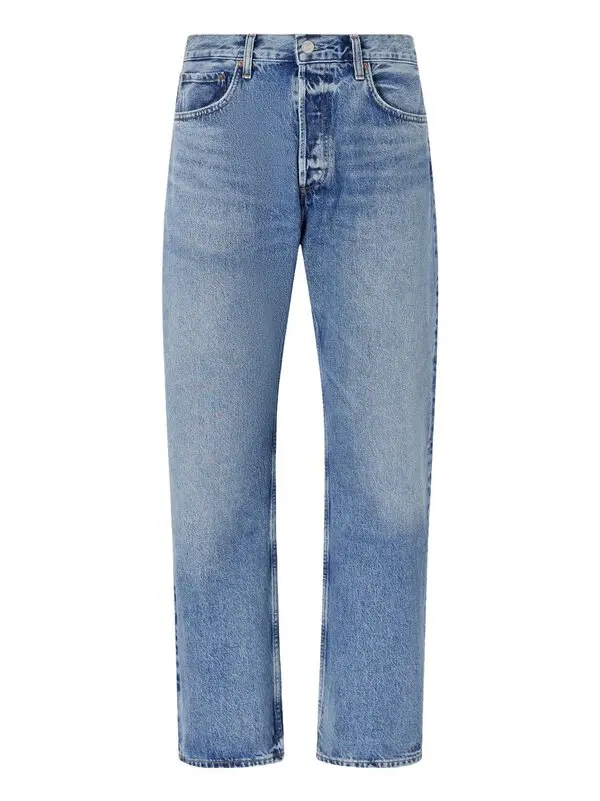 AGOLDE Magnus Straight-leg Distressed Organic Cotton Jeans - Blue