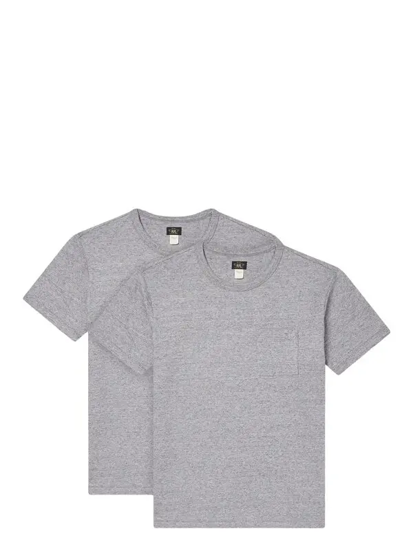 Ralph Lauren Set Of Two Cotton-jersey T-shirts - Gray