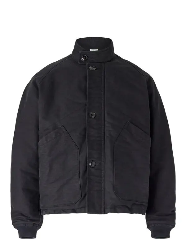 A.PRESSE Paneled Cotton-canvas Jacket - Black