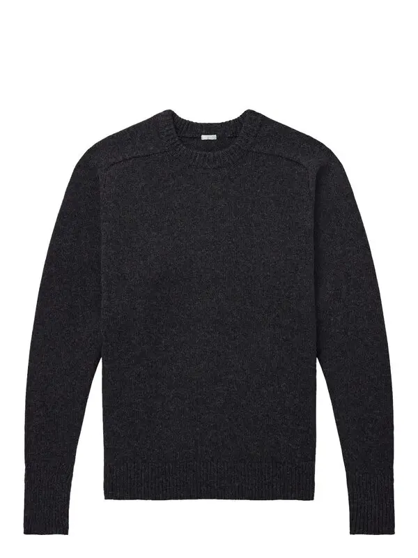 A.PRESSE Paneled Wool Sweater - Gray