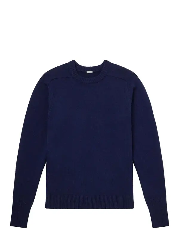 A.PRESSE Paneled Wool Sweater - Blue