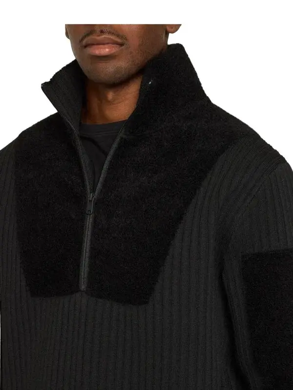 Adidas X Y-3 & Apos;s Knit-panel Blocked Half-zip Sweatshirt - Black