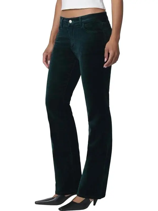 JOE & APOS;S JEANS The Naomi Velveteen Mid-rise Straight-leg Jeans - Pine