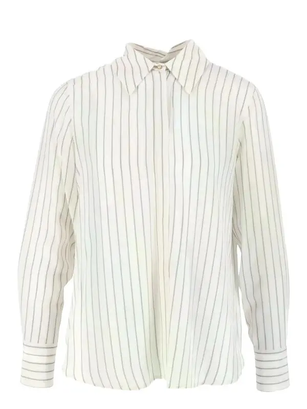 Max Mara Flirt Striped Silk Shirt - Neutrals
