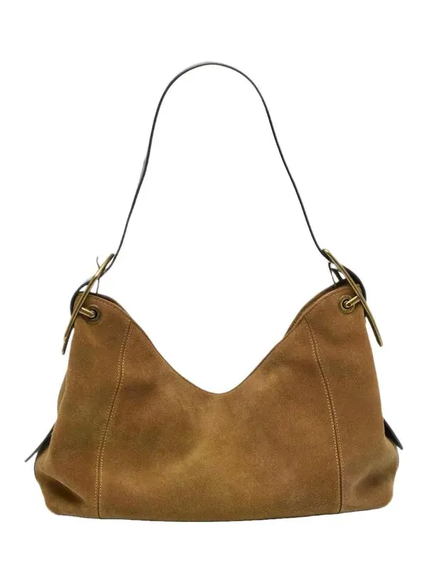 DIESEL® D-line-shoulder Bag In Waxed Suede - Neutrals