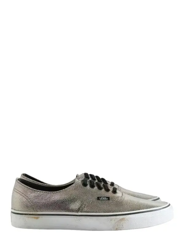 VANS Metallic-effect Lace-up Sneakers - Silver