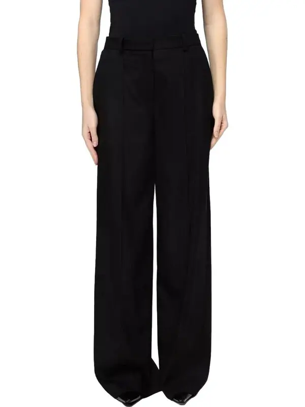 CRIDA MILANO Andrea Wide-leg Trousers - Black