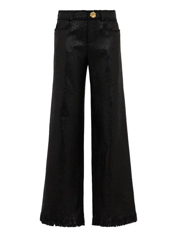 Giuseppe Di Morabito Floral-button Casual Trousers - Black