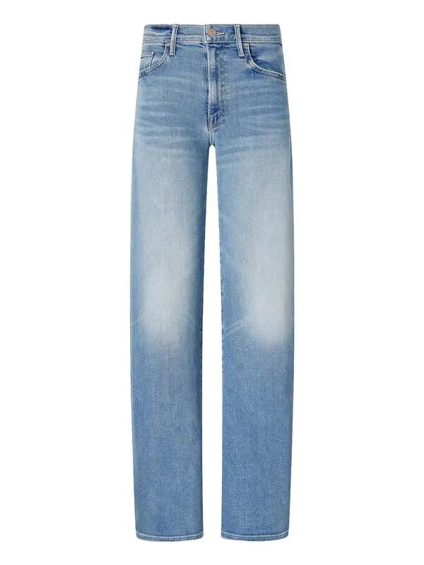 MOTHER The Lasso Sneak Mid-rise Wide-leg Jeans - Blue