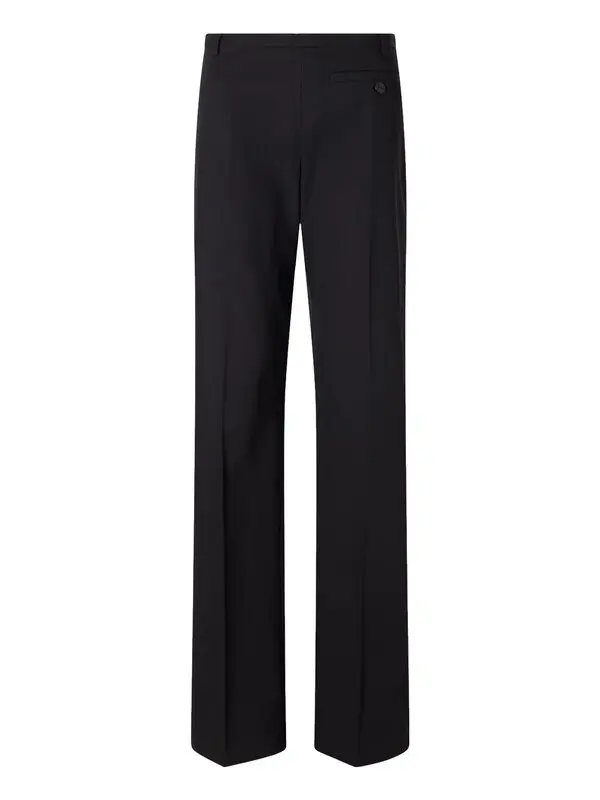 ST. AGNI 90s Wool-twill Straight-leg Pants - Black