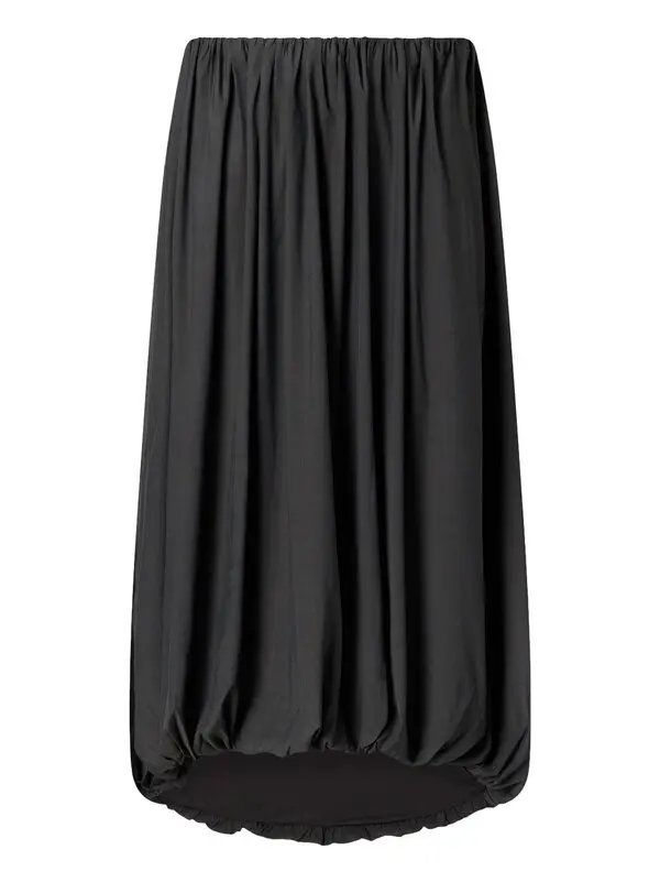 ST. AGNI Balloon Gathered Chiffon Midi Skirt - Gray